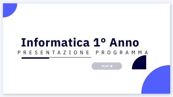 Presentazione Informatica | Genially