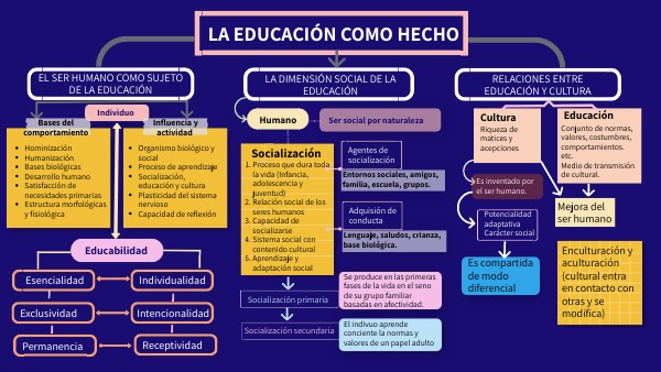 Mapa conceptual La Educación