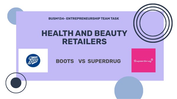 BOOTS SUPERDRUG PRESENTATION | Genially