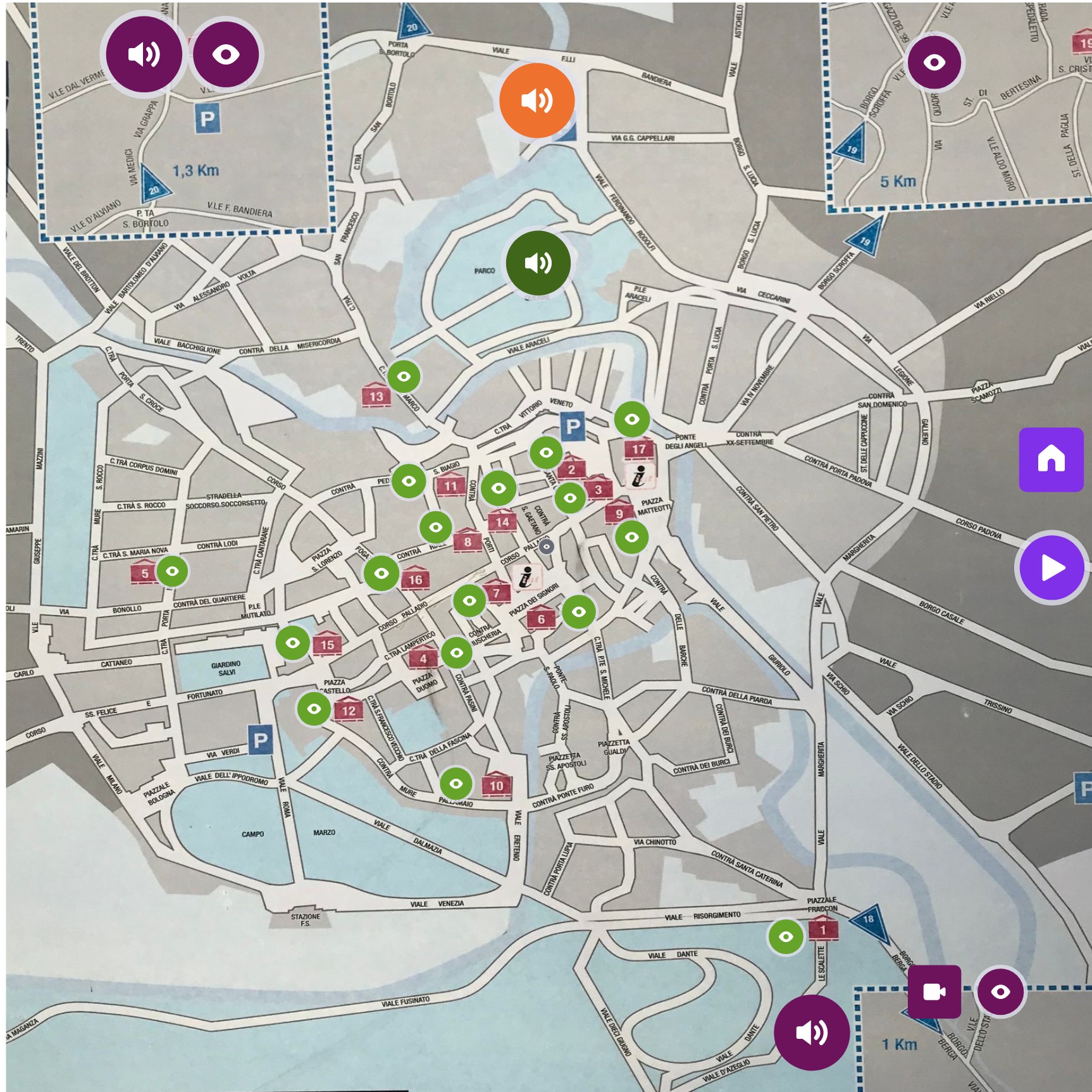 MAPPA INTERATTIVA MULTIMEDIALE DI VICENZA | Genially