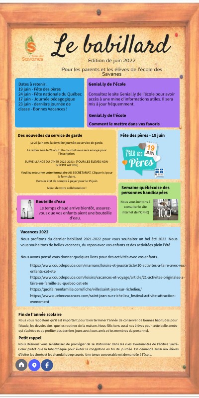 Le babillard - Juin 2022 | Genially