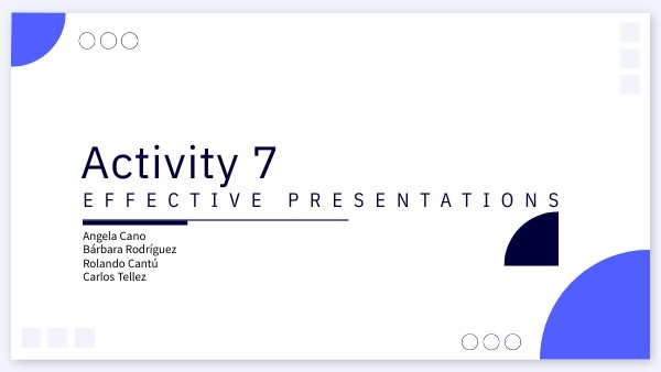 Activity 7 Effect, Present. | Genially