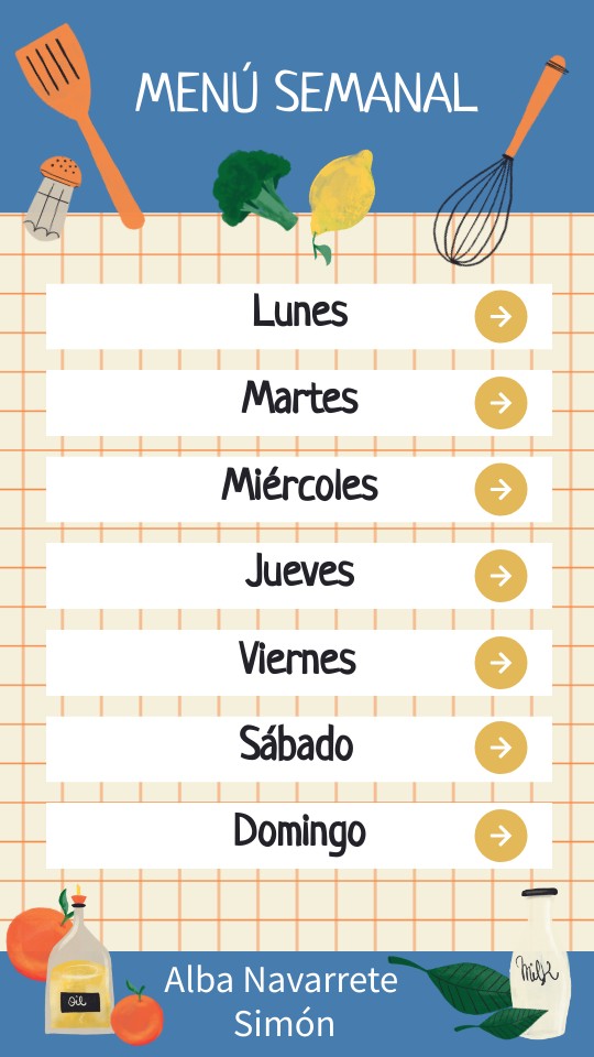 MENÚ SEMANAL | Genially