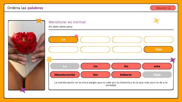 Ordena las palabras | Genially