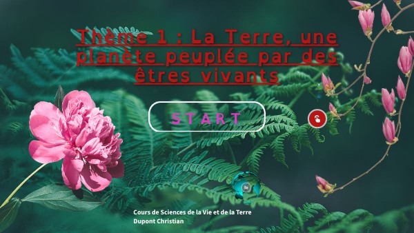 6e Thème 1 : La Terre, une planète peuplée par des êtres vivants | Genially
