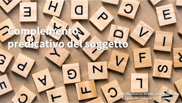 complemento predicativo del soggetto | Genially