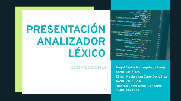 Presentación Analizador Léxico