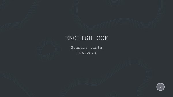 CCF Anglais