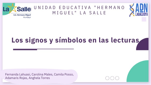 Los signos y símbolos en las lecturas
