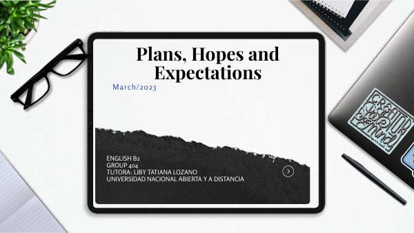 Task 2 - Plans, Hopes and Expectations