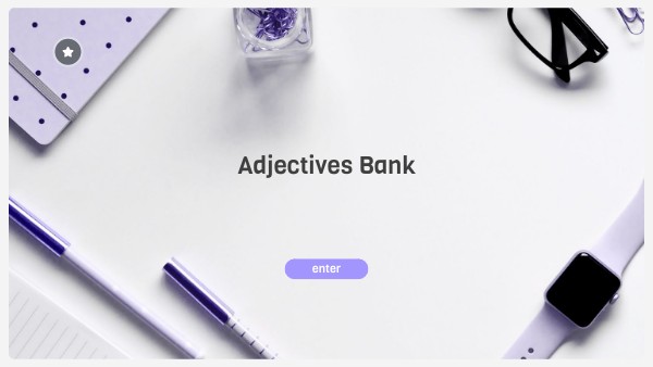 Adjectives Bank | Genially