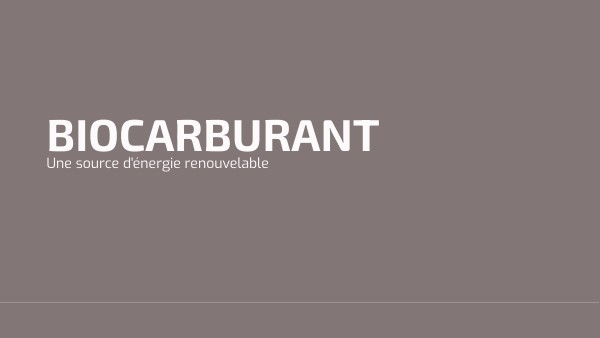BIOCARBURANT