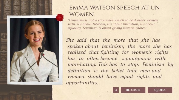 Emma Watson - Speech at UN Women | Genially