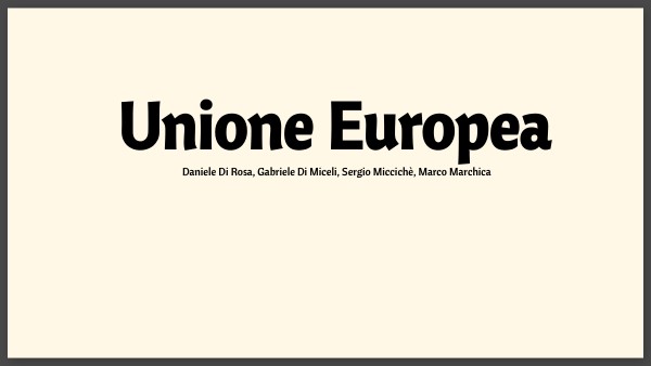 Unione Europea | Genially
