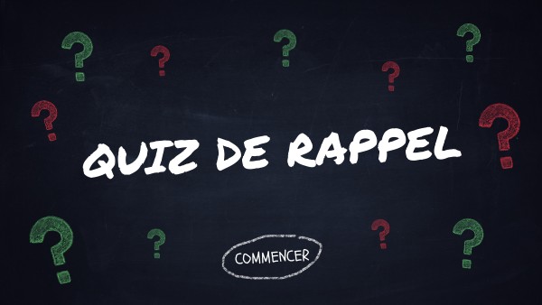 Pop quiz cours 1 - rappel notions