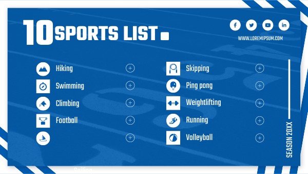 SPORT LIST | Genially