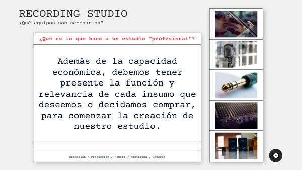 FA_Recording Studio | Genially