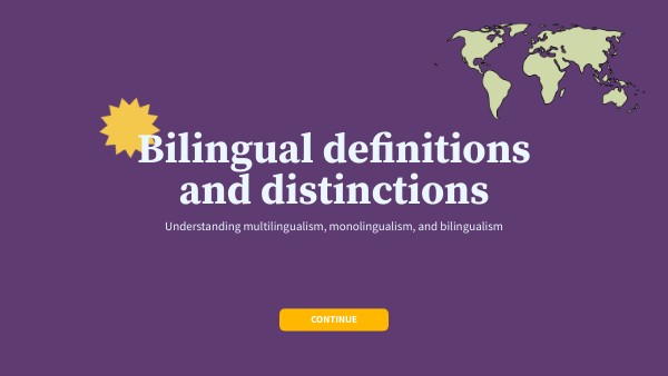 Bilingual definitions and distinctions | Genially