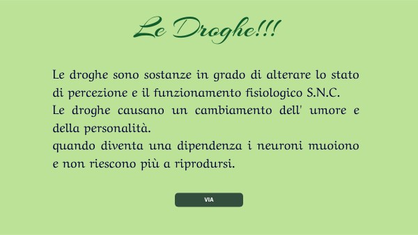 Le droghe | Genially