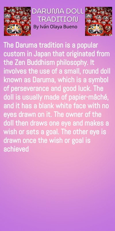 Daruma Doll Tradition