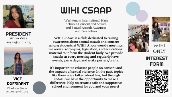 WIHI CSAAP Interest Slides | Genially