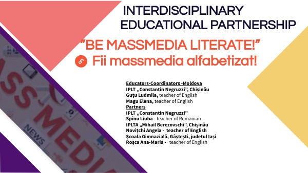 M.Berezovschi_Novitchi _Parteneriat Educațional ”BEMASSMEDIALITERATE ...
