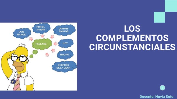 LOS COMPLEMENTOS CIRCUNSTANCIALES | Genially
