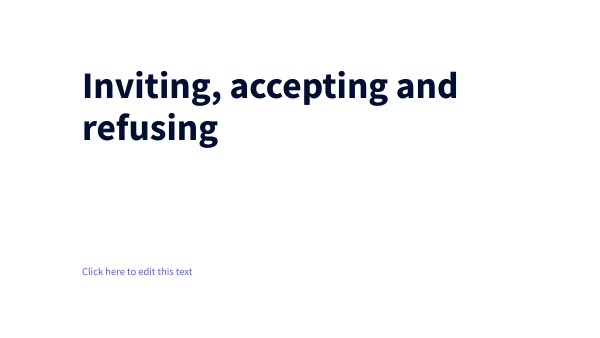 De santis - inviting, accepting and refusing