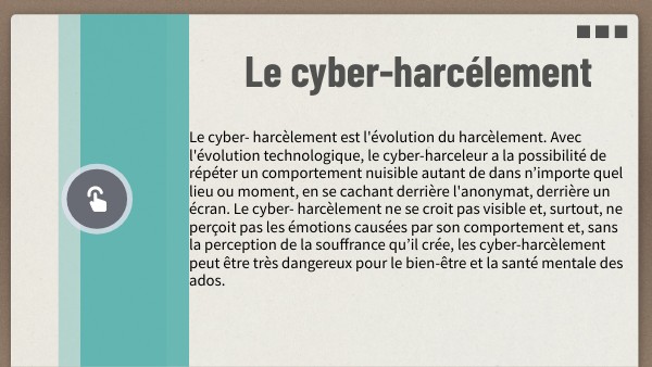 le cyber-harcélement | Genially