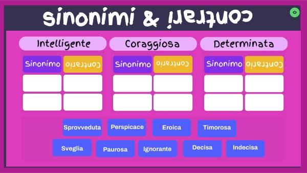 Copia - Sinonimi e Contrari 1 | Genially