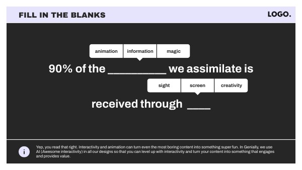 Compléter la phrase | Genially
