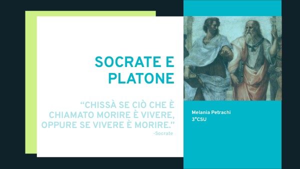 SOCRATE E PLATONE