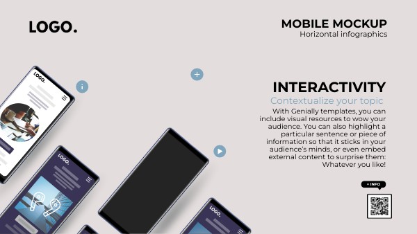 Mobile mockup infographic