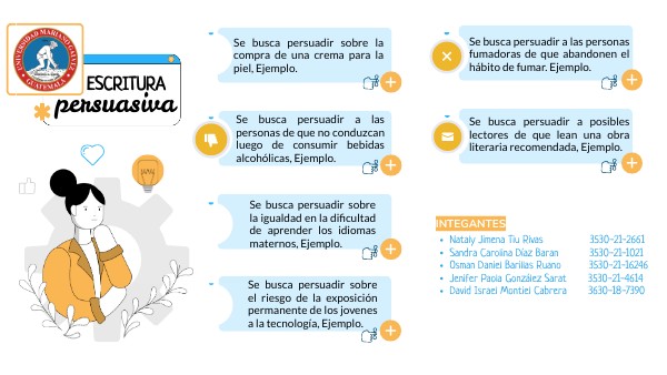 EJEMPLOS DE ESCRITURA PERSUASIVA | Genially