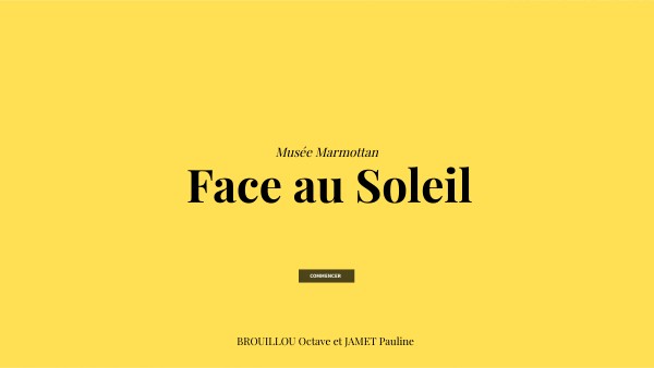Face au Soleil | Genially