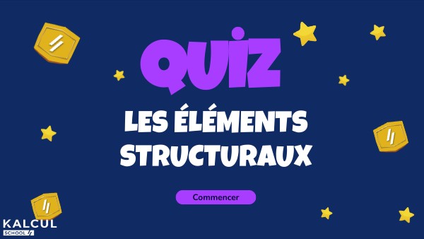 QUIZ les elements structuraux | Genially