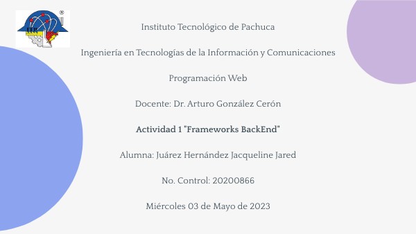 U4 Frameworks BackEnd-JHJJ | Genially