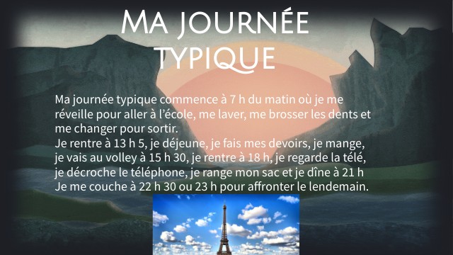 ma journèe typique | Genially