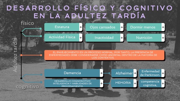 DESARROLLO FíSICO Y COGNITIVO EN LA ADULTEZ TARDÍA | Genially