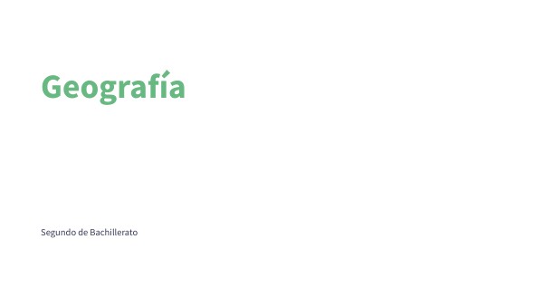 Presentación GEO 2 Bach | Genially