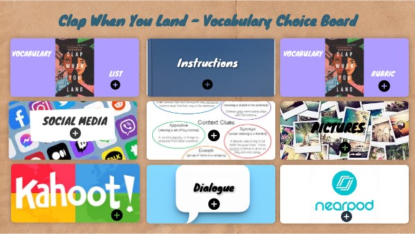 Clap When You Land Vocabulary | Genially