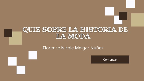 QUIZ SOBRE MODA 🙈 | Genially