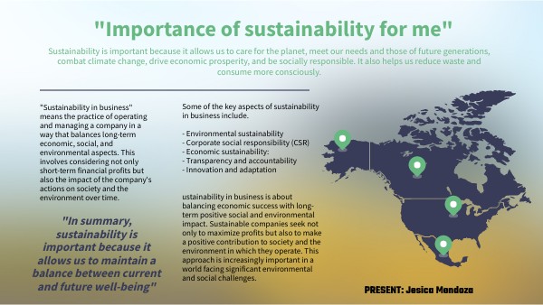 Importance of sustainability for me
