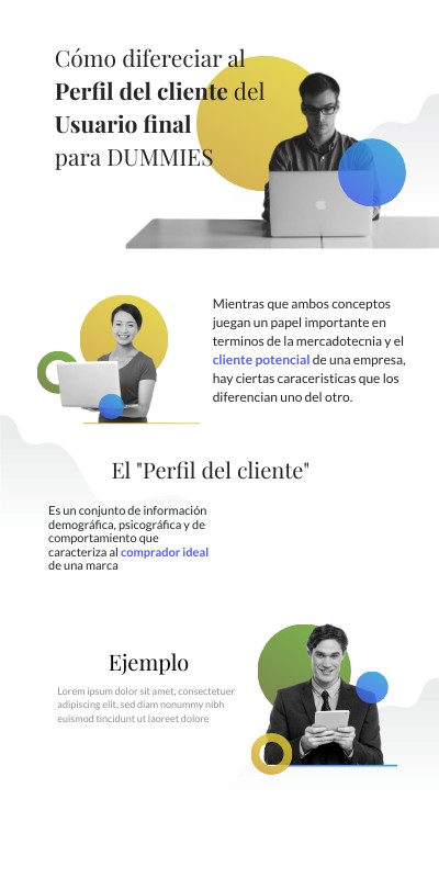 Diferencias entre perfil del cliente y usuario final | Genially