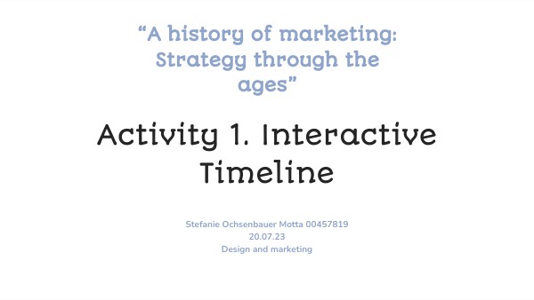 Activity 1. Interactive Timeline | Genially