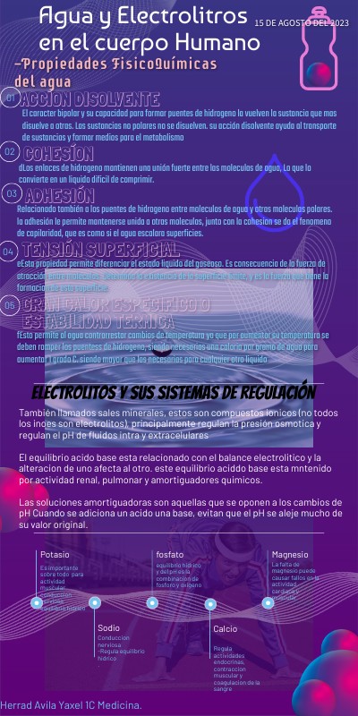Infografía el agua y los electrolitos del cuerpo humano YAXEL HERRADA ...