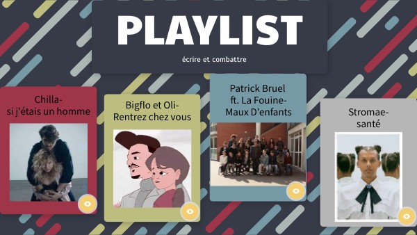 playlist engagé | Genially