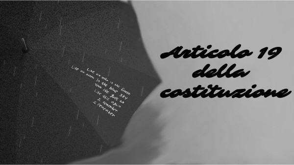 Articolo 19 | Genially