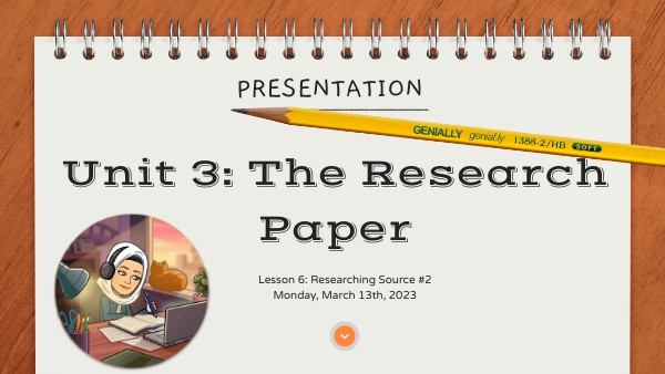 Unit 3: Lesson 6