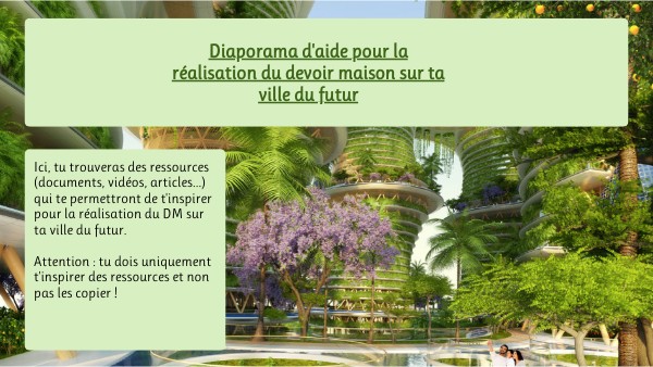 La ville du futur : ressources pour les élèves | Genially